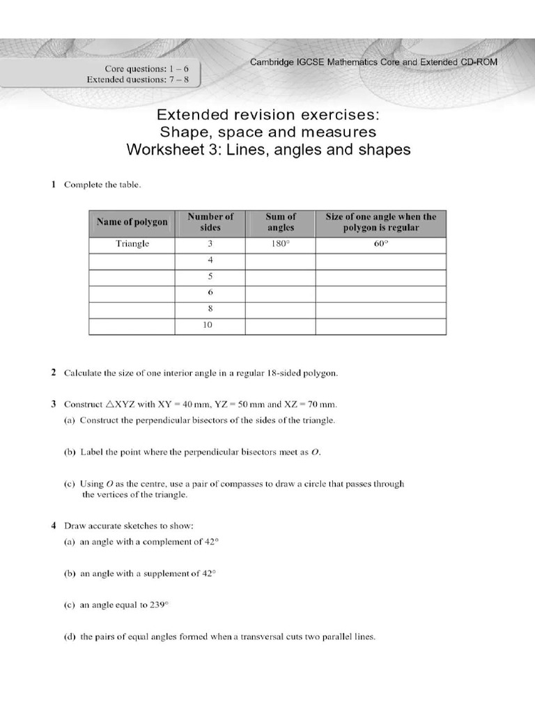Lines Angles and Shapes | PDF