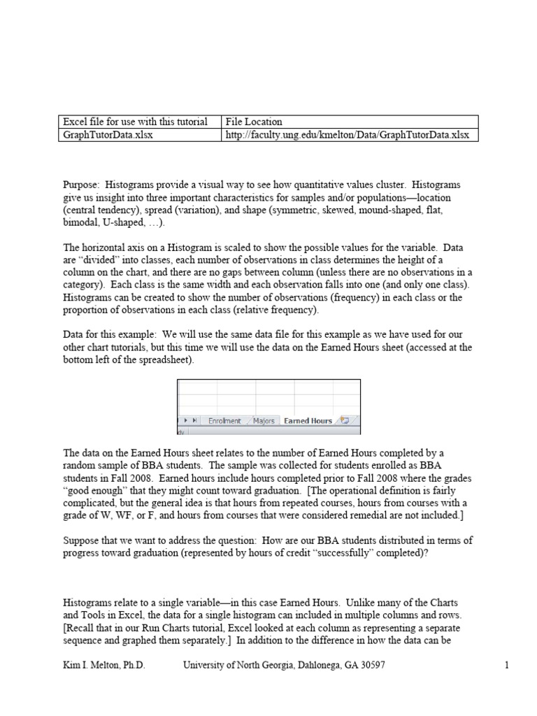 Creating Histograms | PDF | Histogram | Microsoft Excel