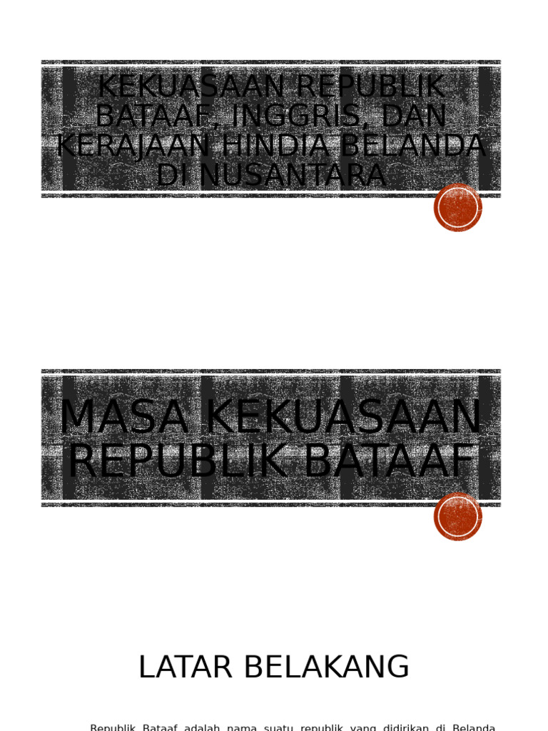 Kekuasaan Republik Bataaf, Inggris, Dan Kerajaan Hindia Belanda Di ...