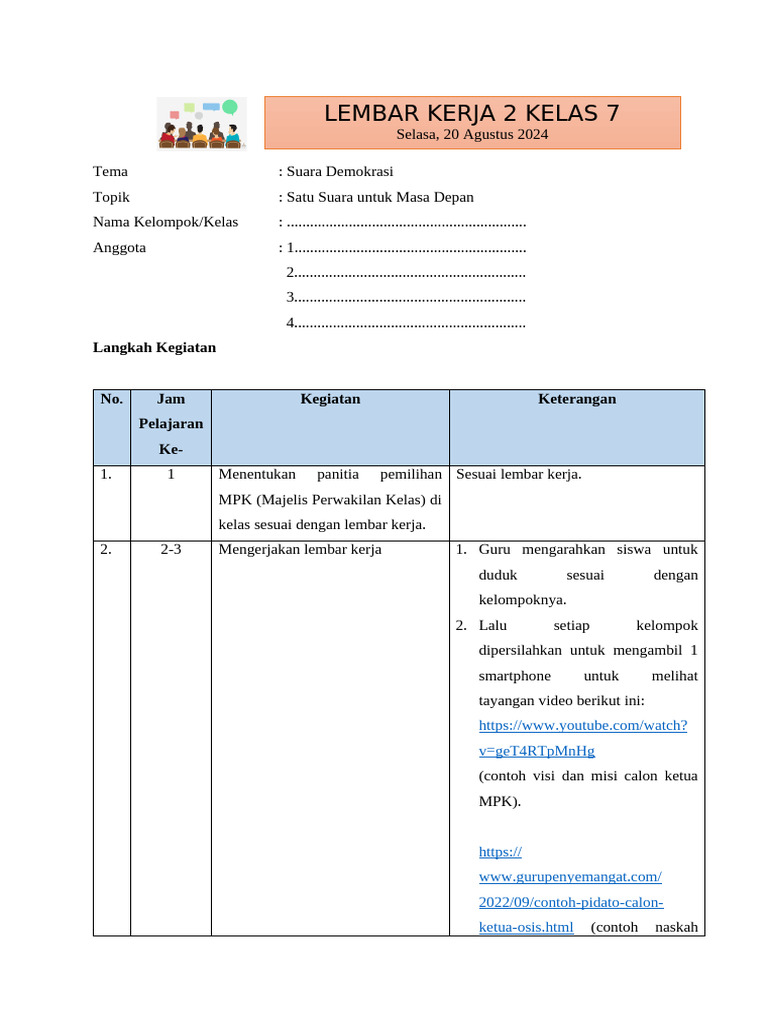LKPD Hari Ke-2 Selasa, 20 Agustus 2024 | PDF