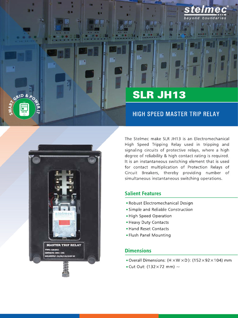 High Speed Master Trip Relay | PDF
