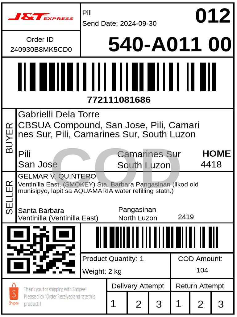 Air Waybill-216 | PDF