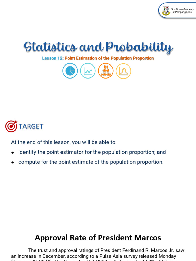 Lesson 12 - Point Estimation of The Population Proportion | PDF