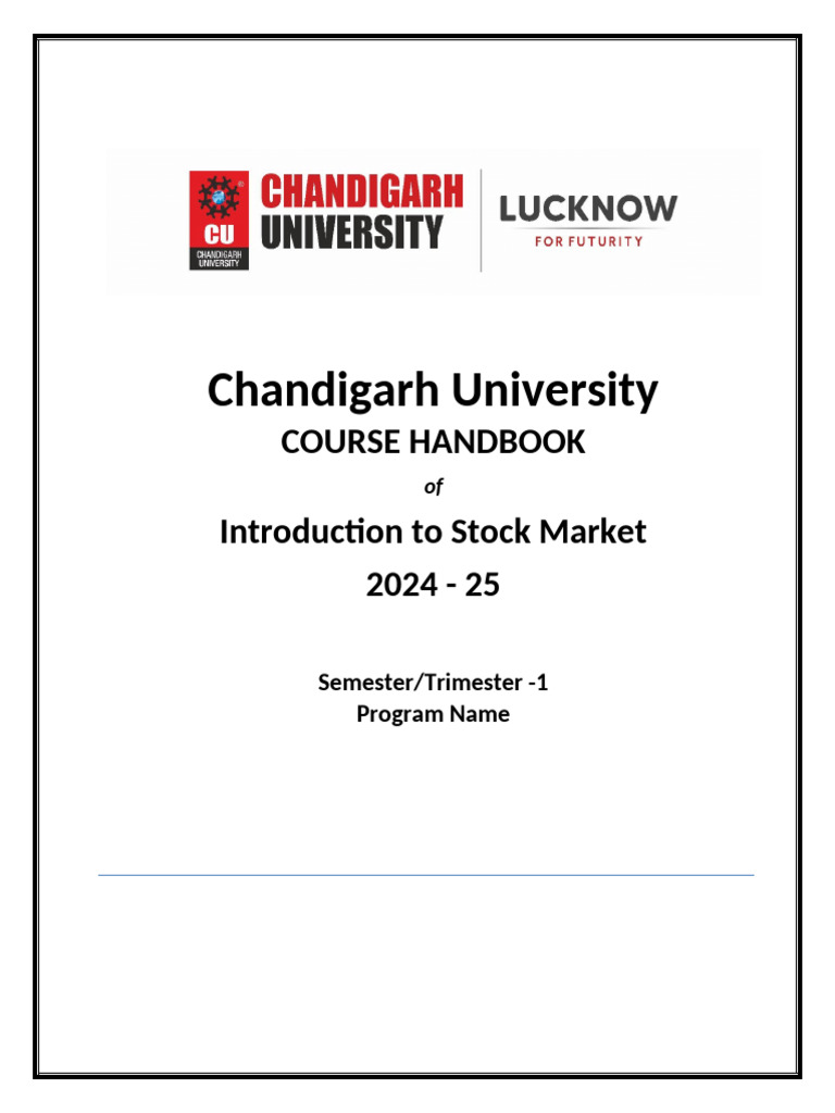 Introduction To Stock Market | PDF