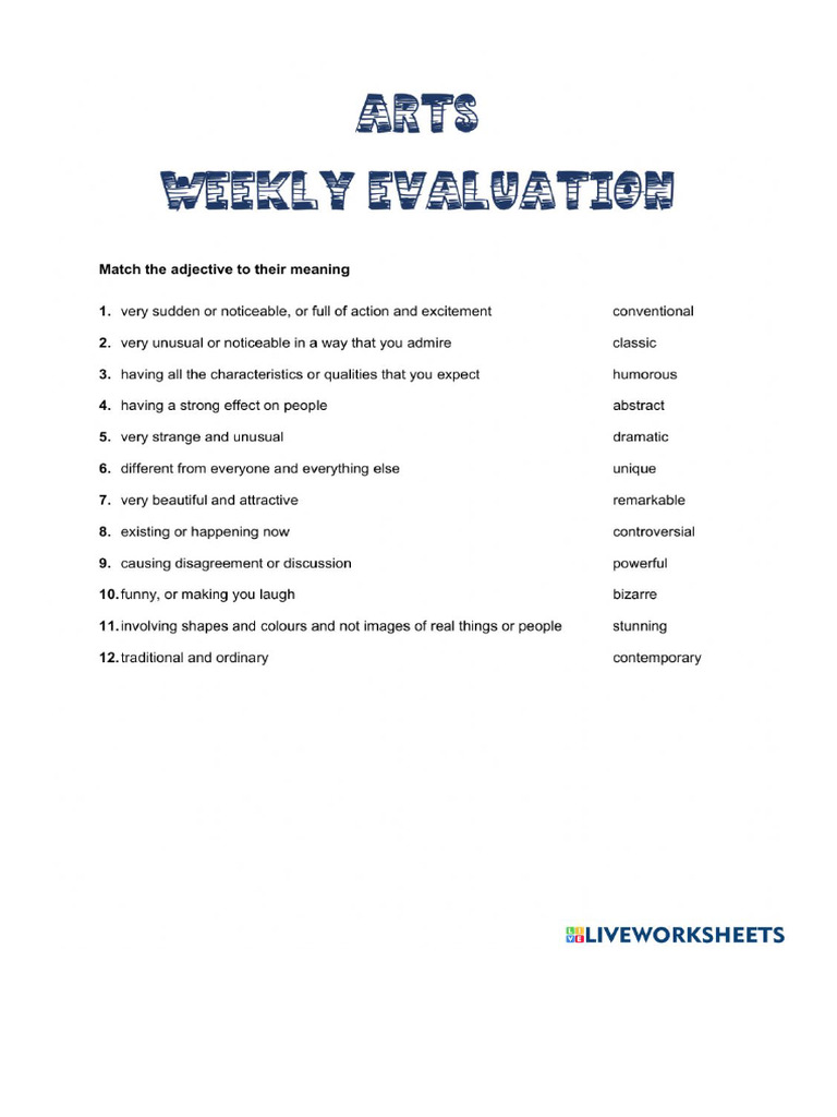 Arts Vocab & Reading | PDF