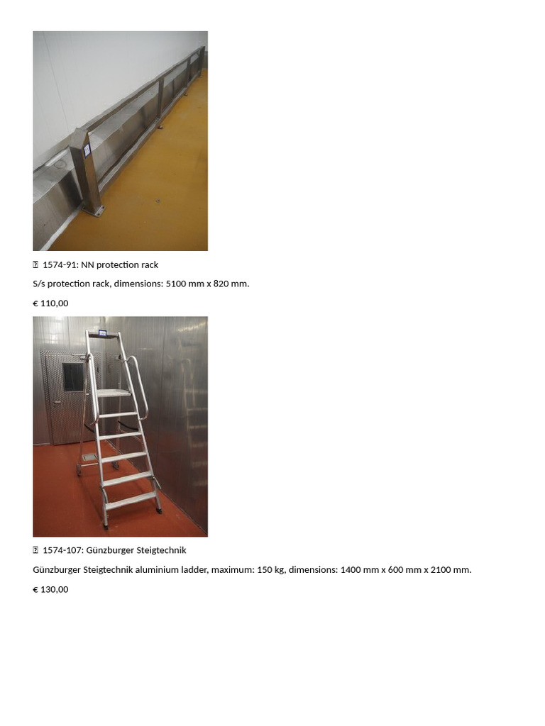 1574-91: NN Protection Rack S/s Protection Rack, Dimensions: 5100 MM X ...