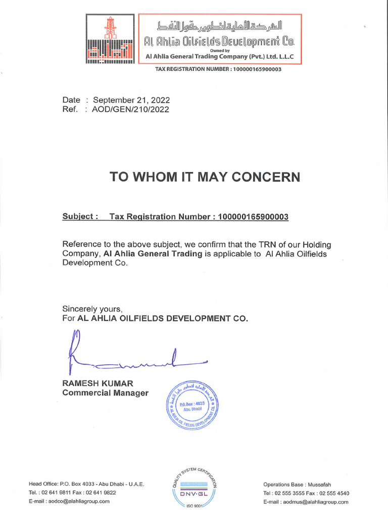 TRN Confirmation | PDF