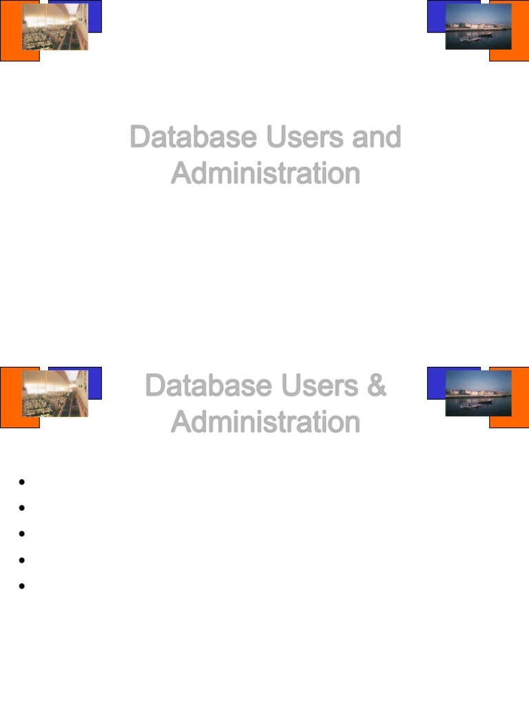 Session 6 - Database Users and Administration | PDF