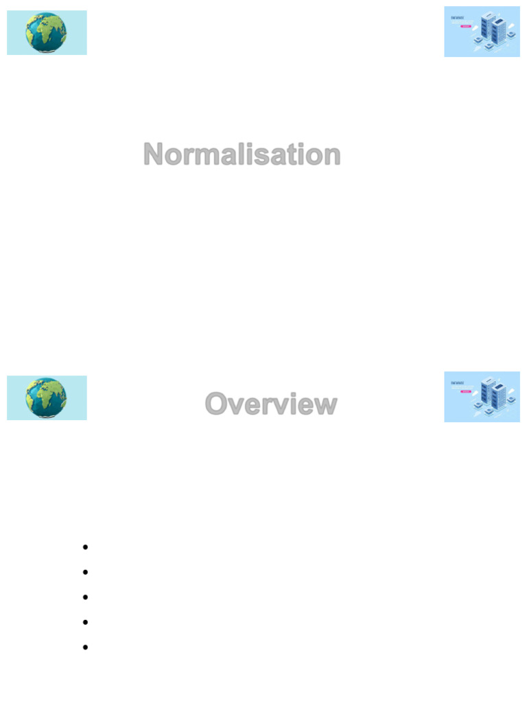Session 4 - Normalization | PDF