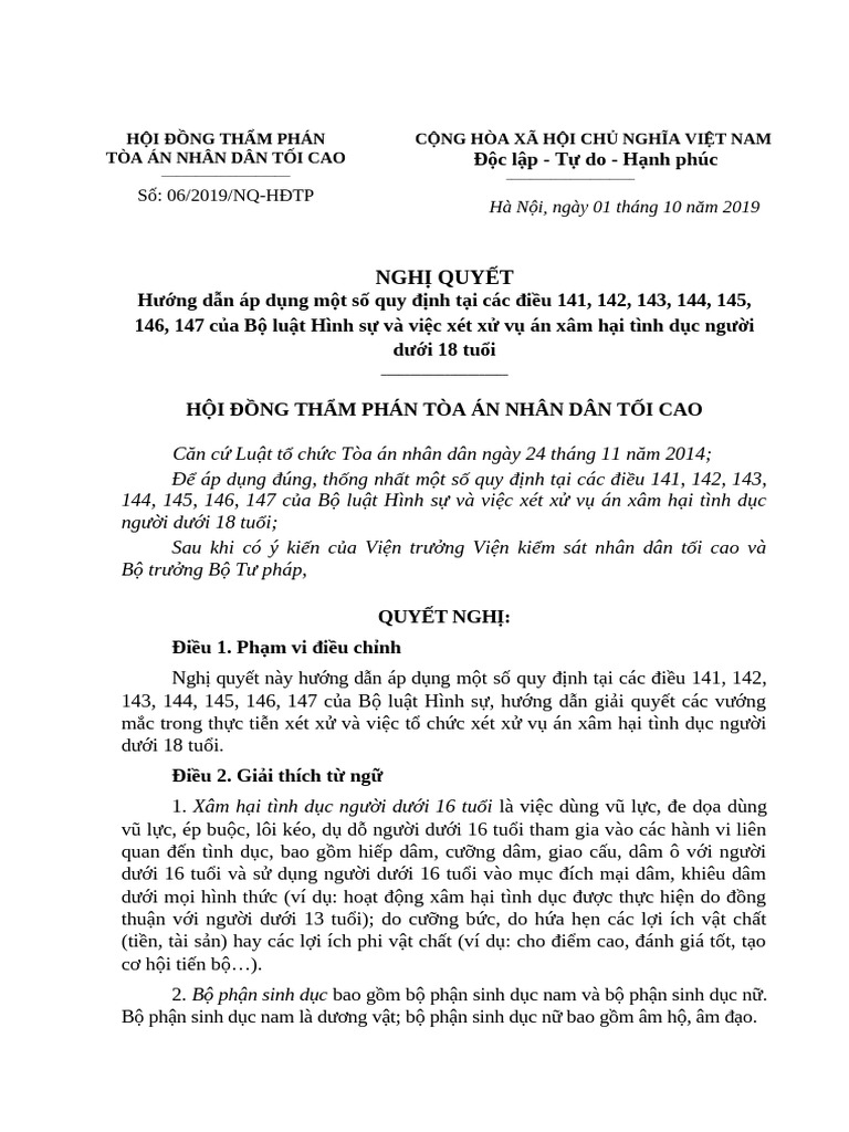 NQ06 2019 NQ-HĐTP | PDF
