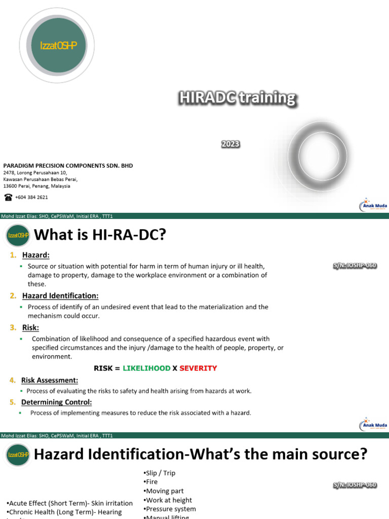 HIRADC Training 12 | PDF
