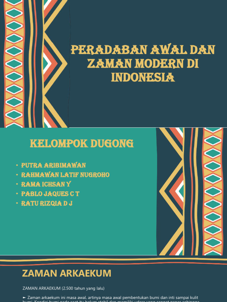 Peradaban Zaman Purba Dan Modern Di Indonesia 1 | PDF