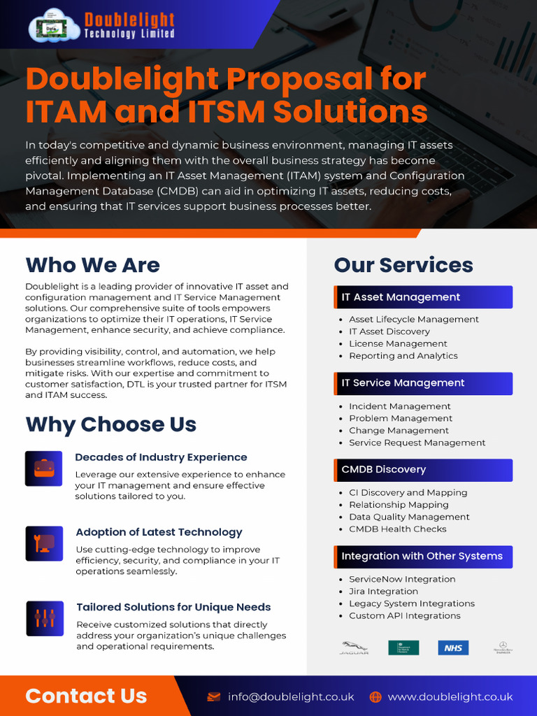 Proposal For ITAM and ITSM Solutions Flyer | PDF