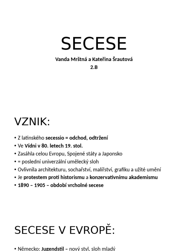 Secese | PDF | Art Nouveau | Art Movements