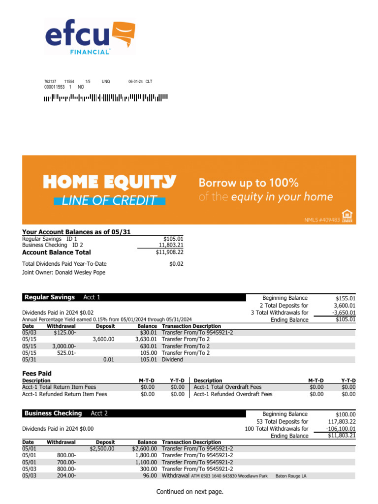 E Statement 5312024 | PDF