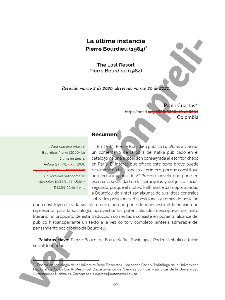 La Ultima Instancia | PDF