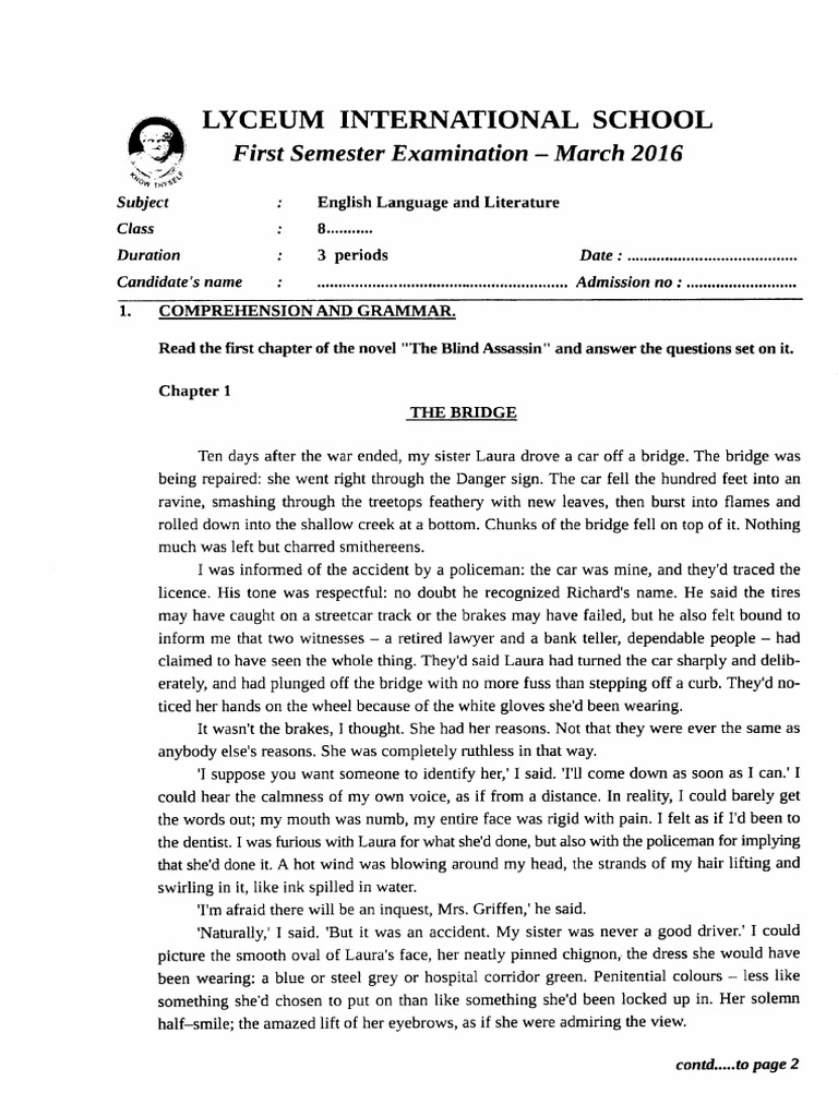 Eng 8 1sm 2016 | PDF