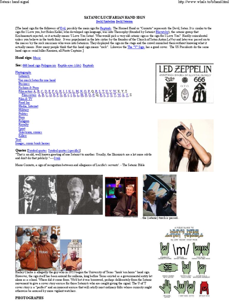 Satanic Hand Signal | Religion And Belief | Religion & Spirituality