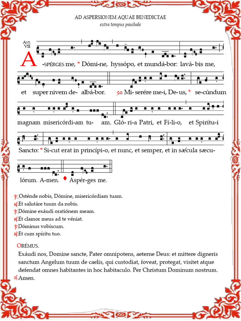 Asperges Me - Vidi Aquam - Com Moldura-1 | PDF