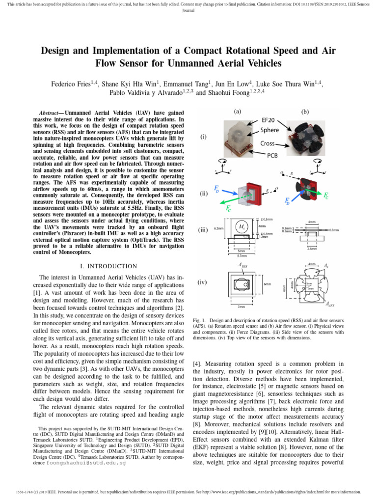 Design and Implementation of A Compact Rotational Speed and Air | PDF