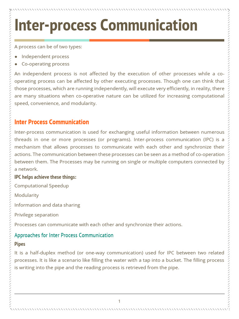 Inter-Process Communication | PDF