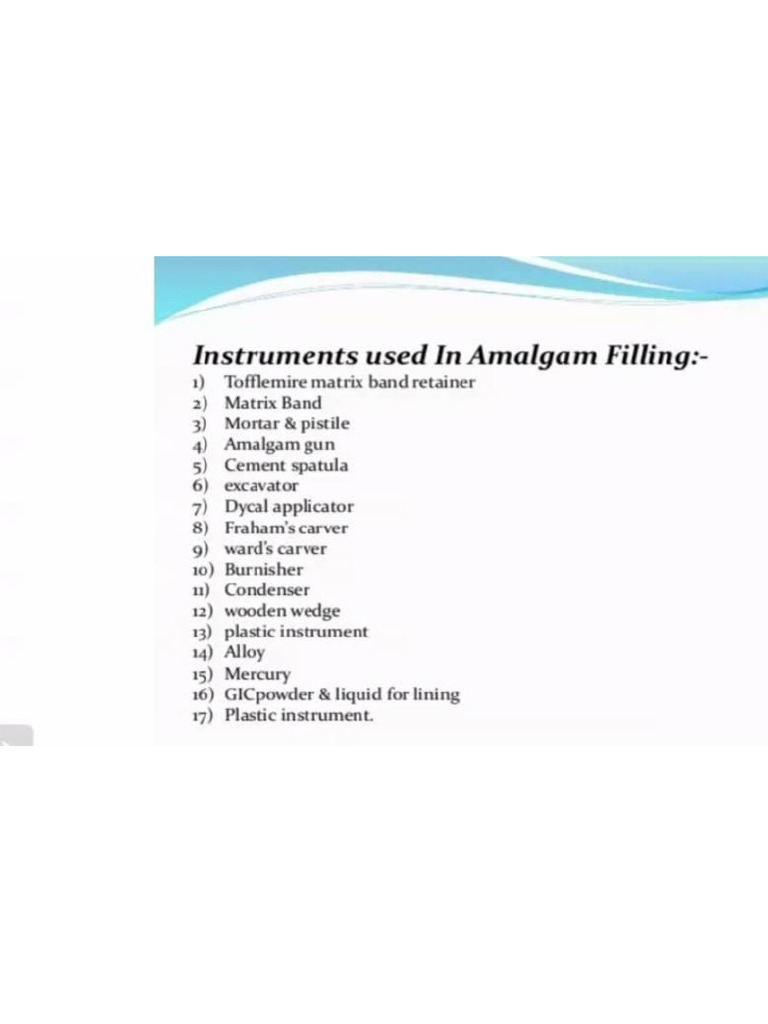 Manipulation of Dental Amalgam (7.6.21) | PDF