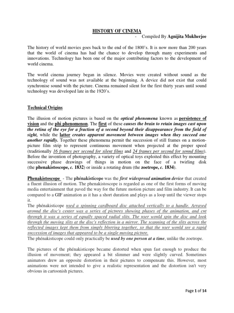 BMS - History of Cinema | PDF | Social Science | Young Adult