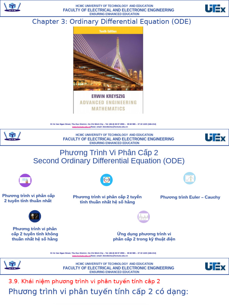 Week10 Second Ordinary Differential Equation - ODE - Upload | PDF