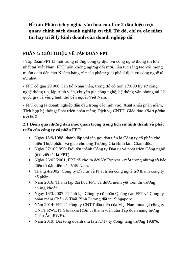 Giới thiệu về FPT | PDF