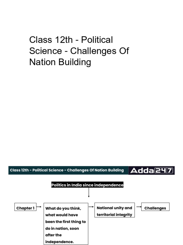 Challenges of Nation Building Complete Chapter PDF | PDF | Partition Of ...