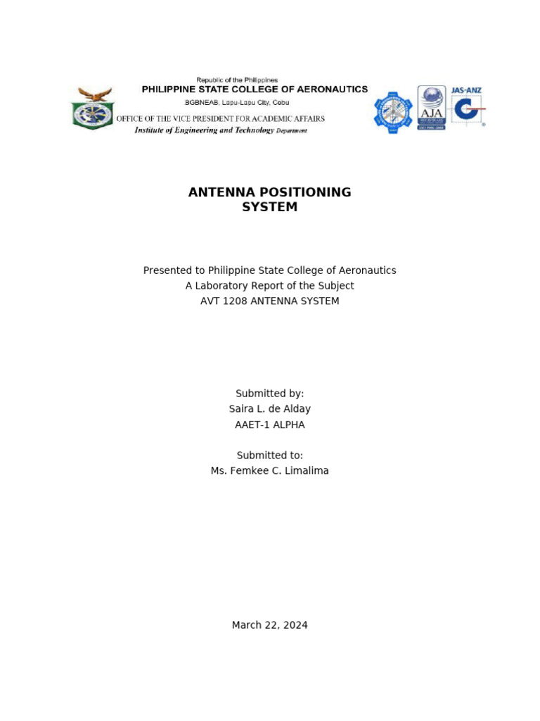 Antenna Positioning System | PDF