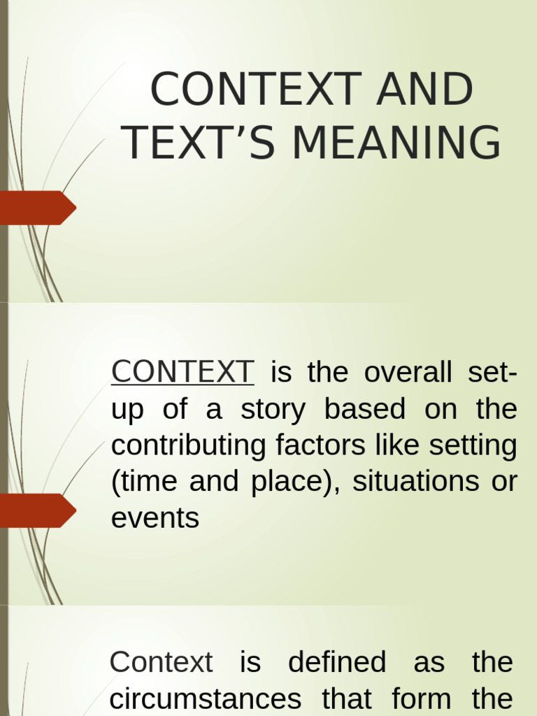 Understanding Context in Literature | PDF | General Fiction