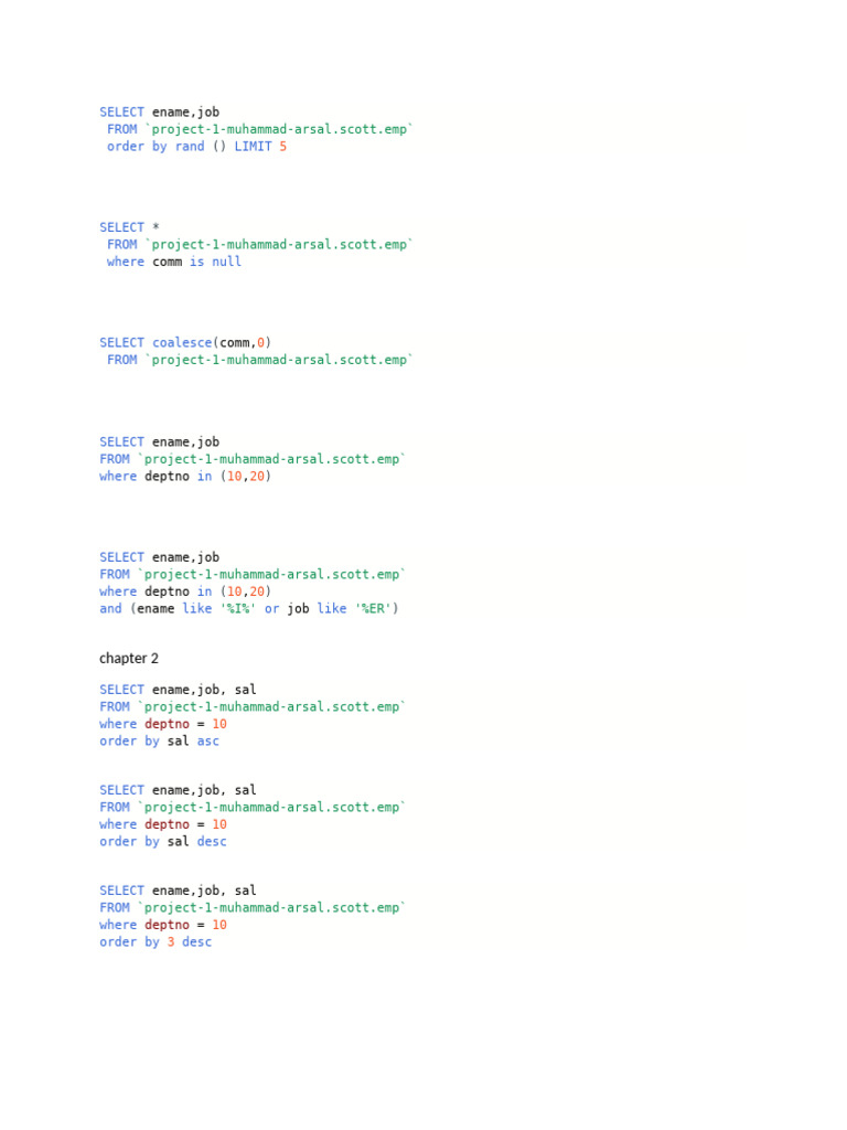 SQL Queries | PDF SQL Queries | PDF