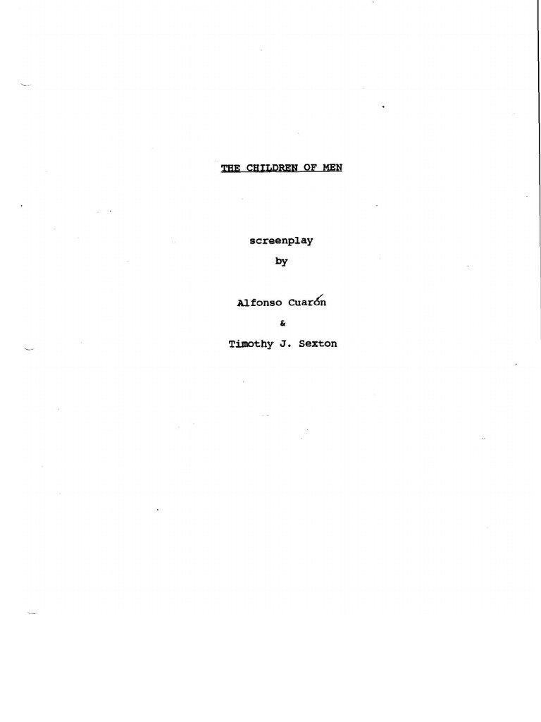 Children of Men-Script | PDF