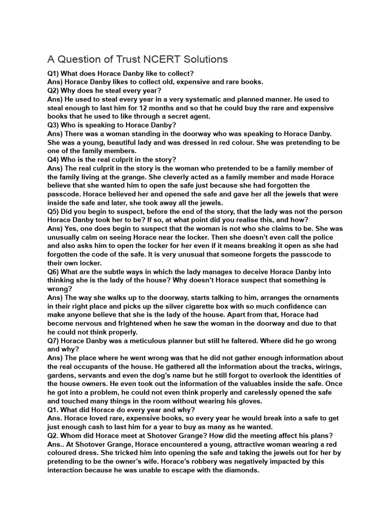 A Question of Trust | PDF