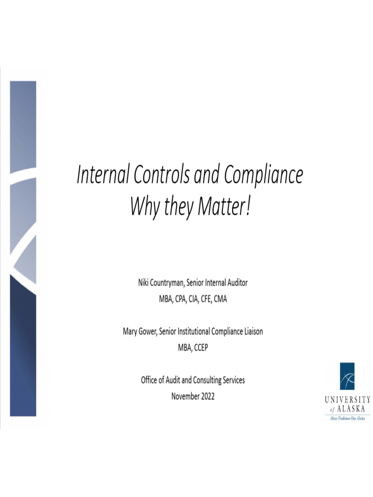 Internal Controls & Compliance | PDF | Internal Control | Internal Audit