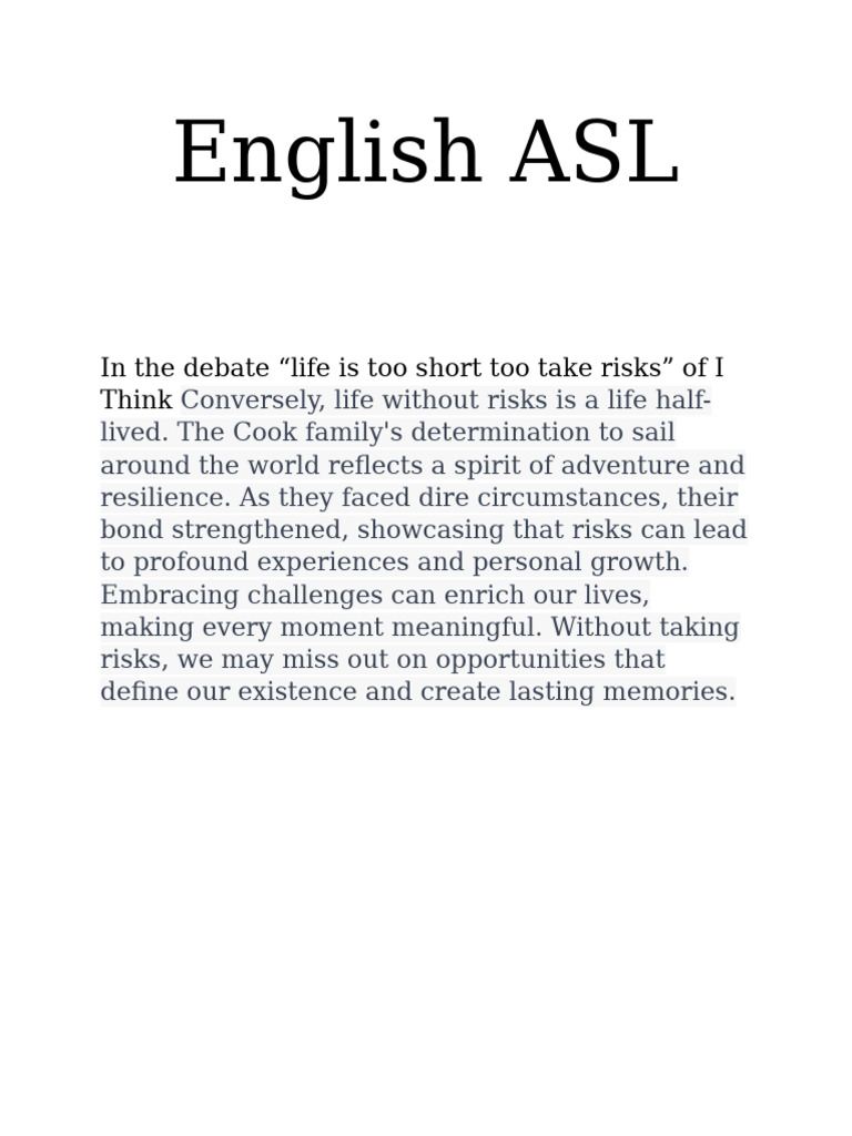 English ASL | PDF