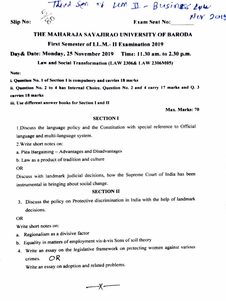 LLM 2 Law and Social Transformation | PDF