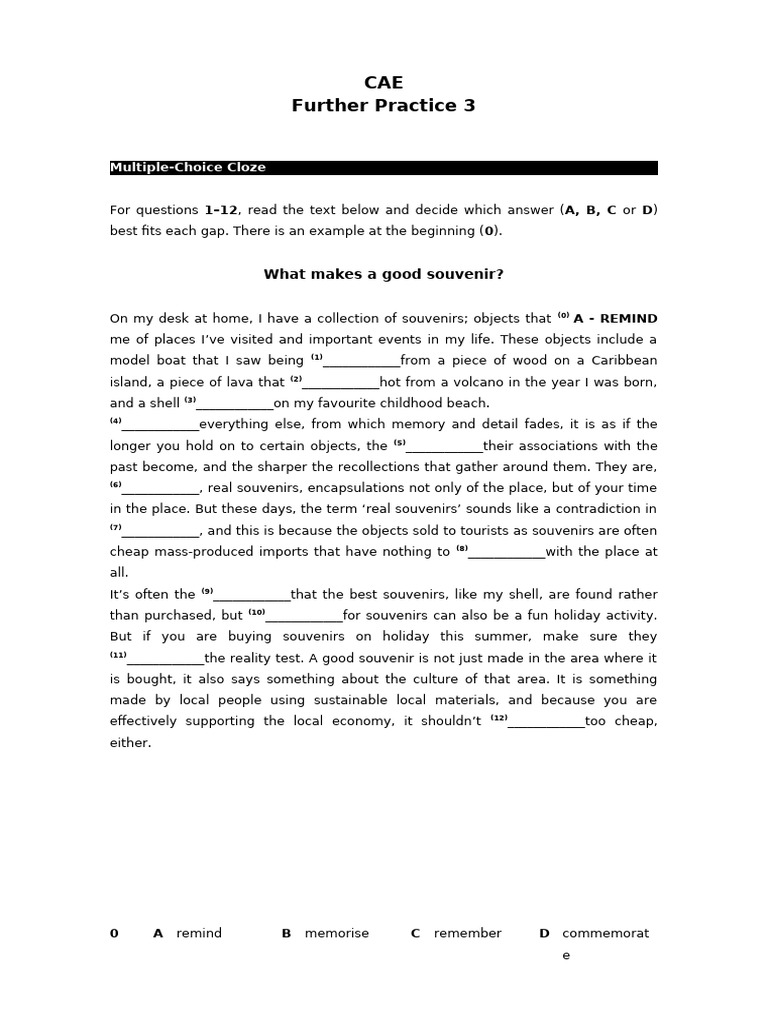 CAE Practice Test Plus Further Practice 3 - Cópia | PDF