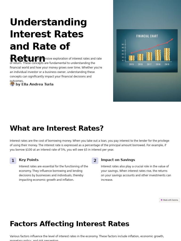Understanding Interest Rates and Rate of Return | PDF
