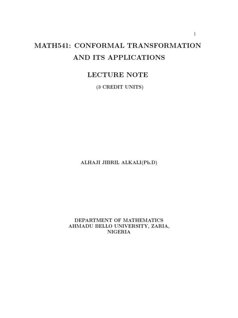 Student Math541 Lecture Note-1 | PDF