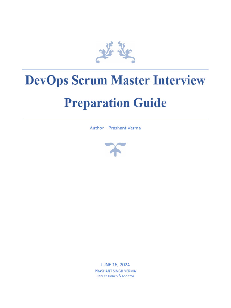 DevOps Scrum Master Interview Guide PDF | PDF