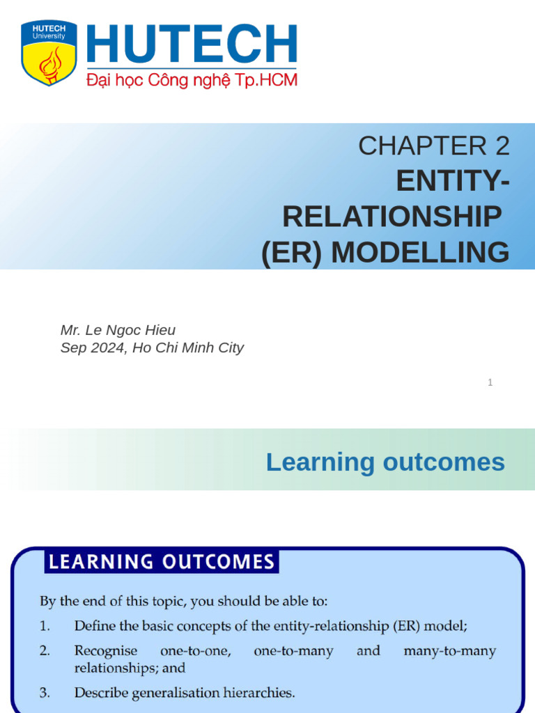 C2.2 Entity Relationship ER Modelling | PDF