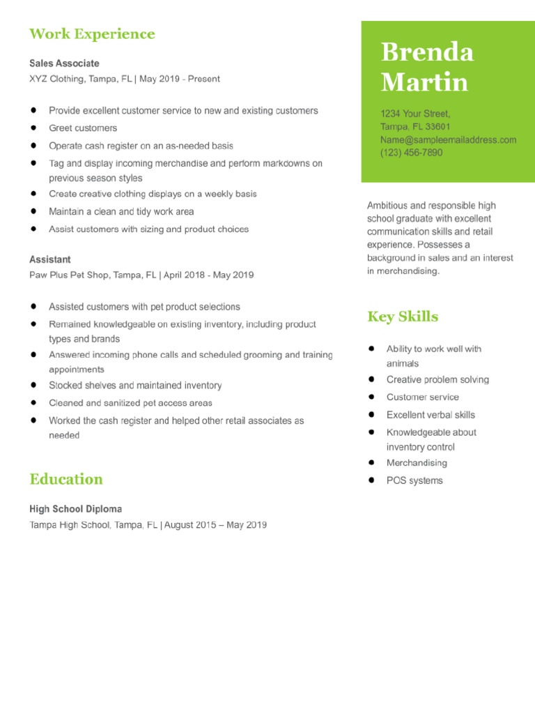 High School - Example 1 1 | PDF