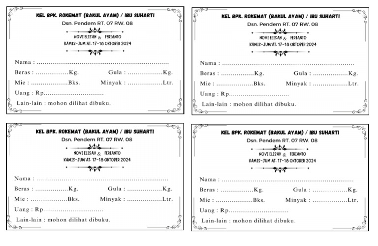 Undangan Kitir | PDF