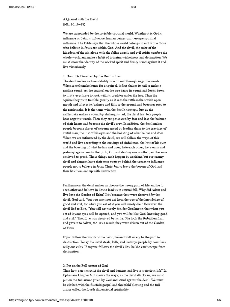 A Quarrell With The Devil | PDF