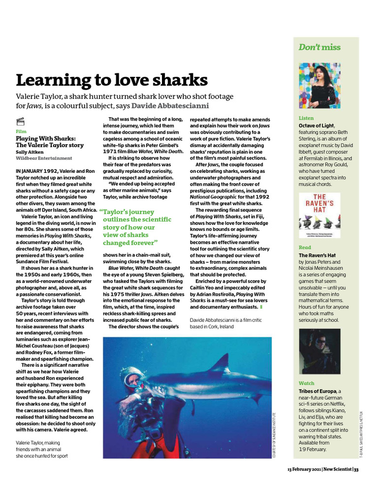 (@article - Daily) Learning To Love Sharks | PDF