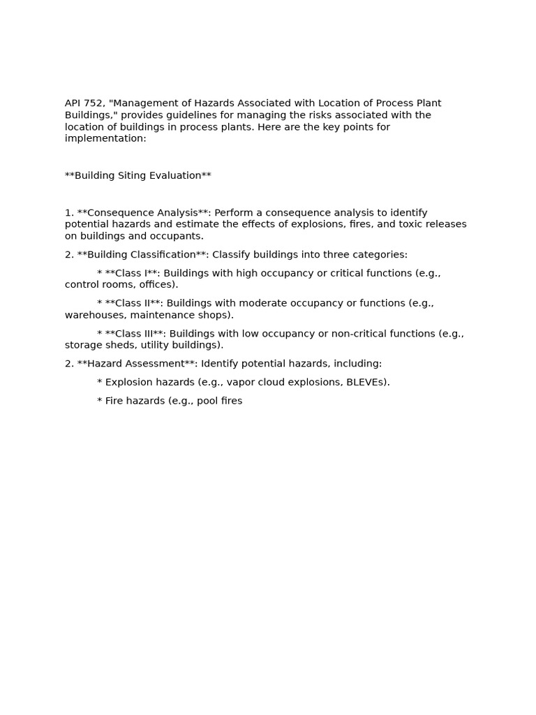Management of Hazards Associated With Location of Process Plant ...