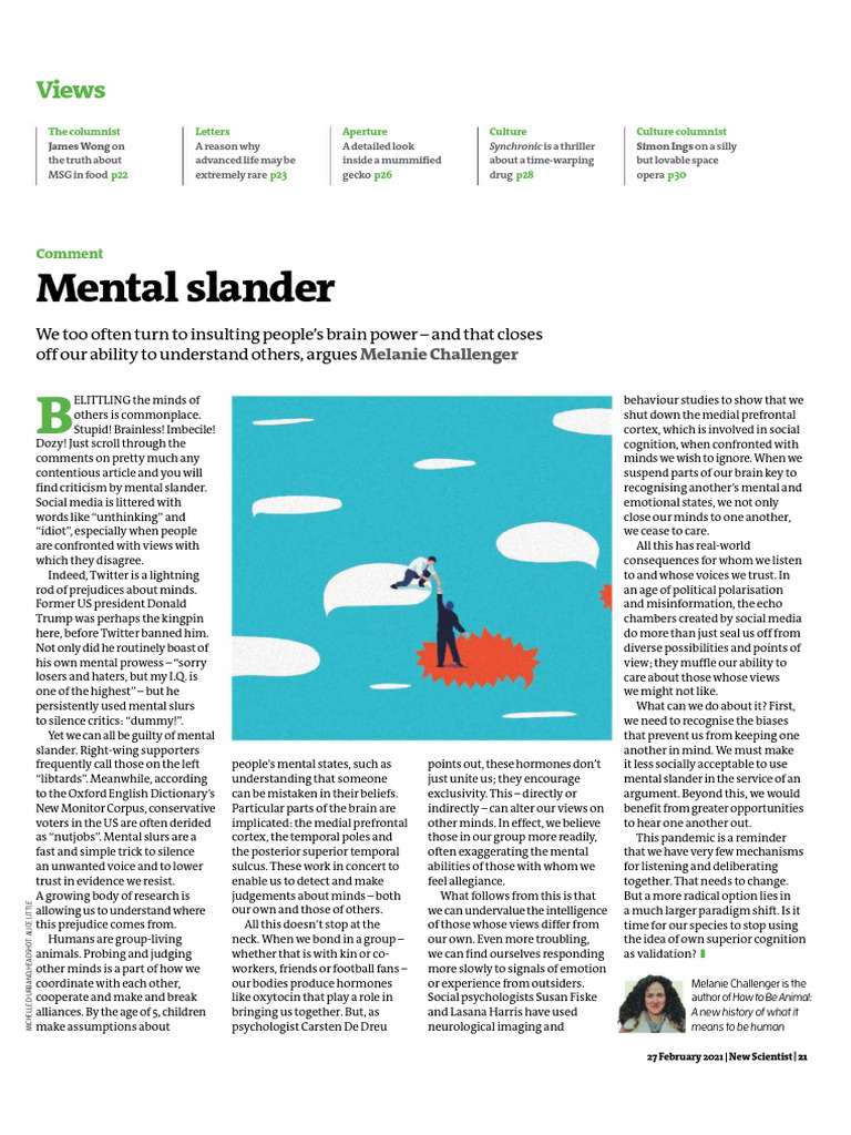 (@article - Daily) Mental Slander | PDF