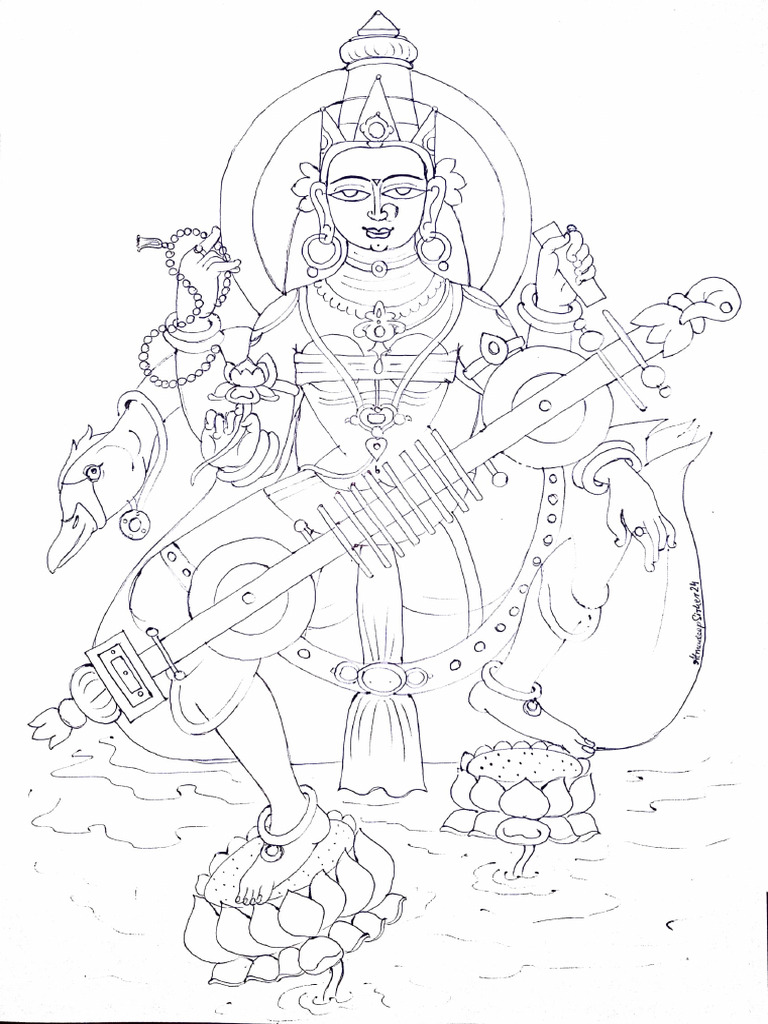 Saraswati Outline | PDF